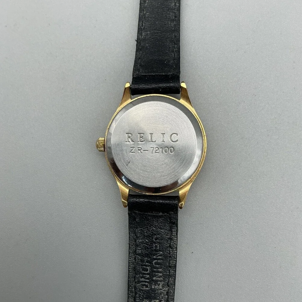 Relic | Accessories | Relic Zr720 Womens Watch 24mm Black Skeleton Dial ...